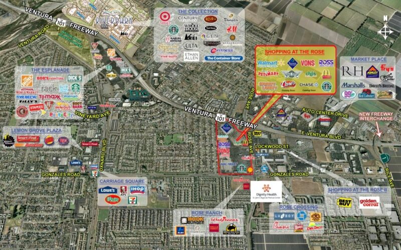 Shopping at the Rose - Oxnard, CA 93036 | Radius Commercial Real Estate
